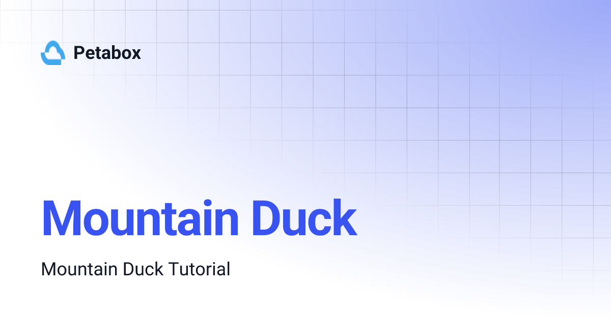 Mountain Duck | Petabox